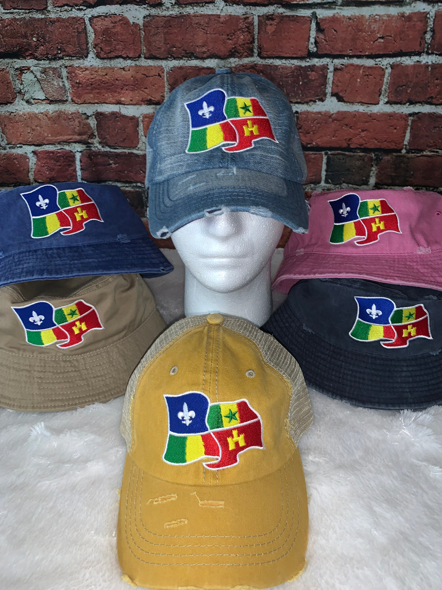 Denim Creole Flag Cap – BEING CREOLE